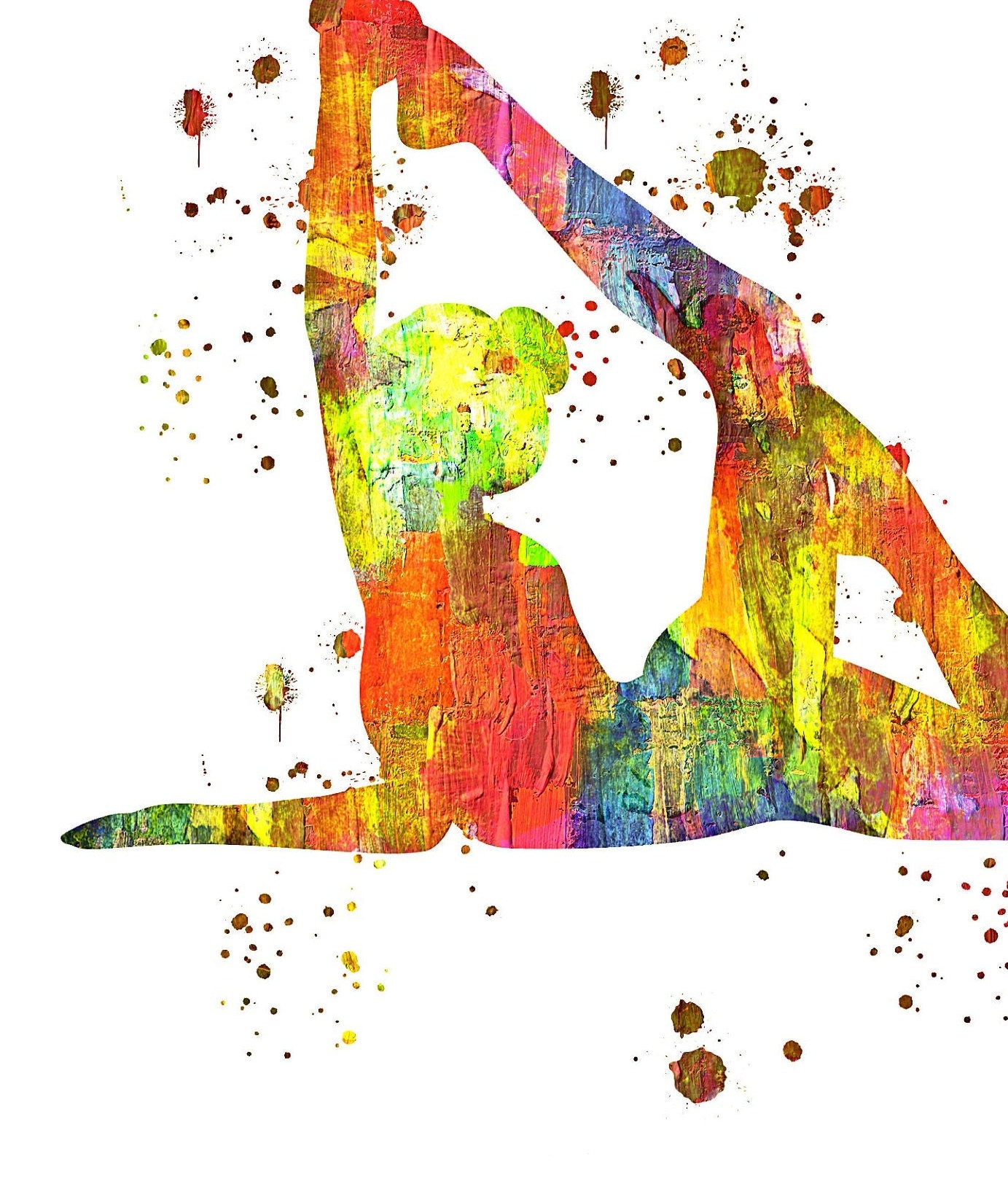 Gymnast Set of Prints Lady Gymnast Prints Paint Style - Etsy