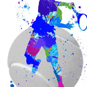 Personalised Tennis Player Print, Custom Tennis Print, Personalised ...