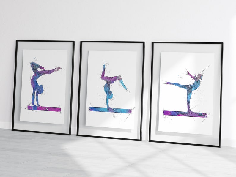 Female Gymnastic Print Gymnast Gift Female Gymnast Poster Gift - Etsy