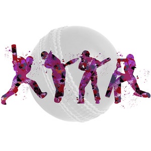 Women's Cricket Print, Lady Cricket Gift Print, Female Cricketer Gift ...
