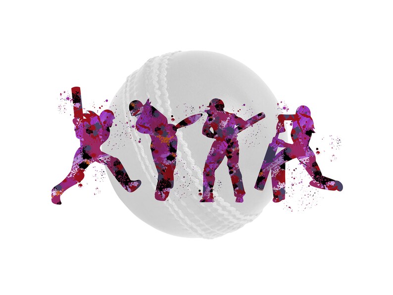 Women's Cricket Print, Lady Cricket Gift Print, Female Cricketer Gift ...