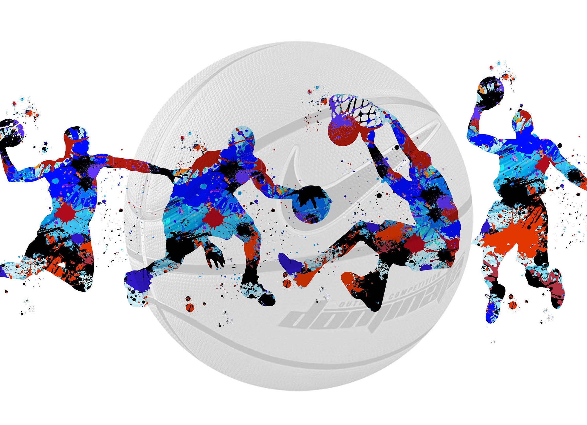 Basketball Poster, Basketball Custom Prints, Basketball Player Art ...