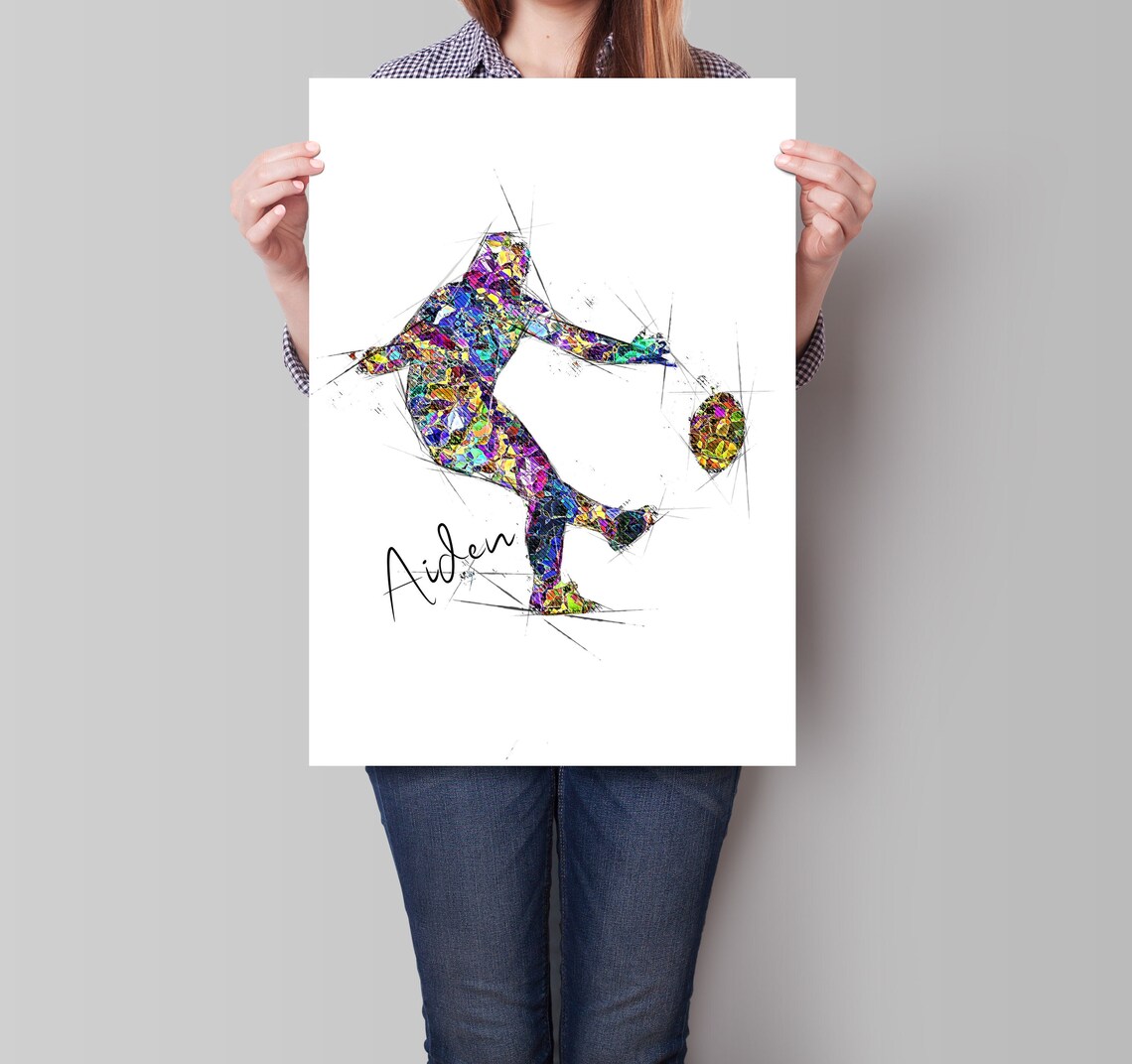 Personalised Rugby Player Print, Custom Rugby Print, Personalised Rugby ...