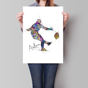 Personalised Rugby Player Print, Custom Rugby Print, Personalised Rugby ...