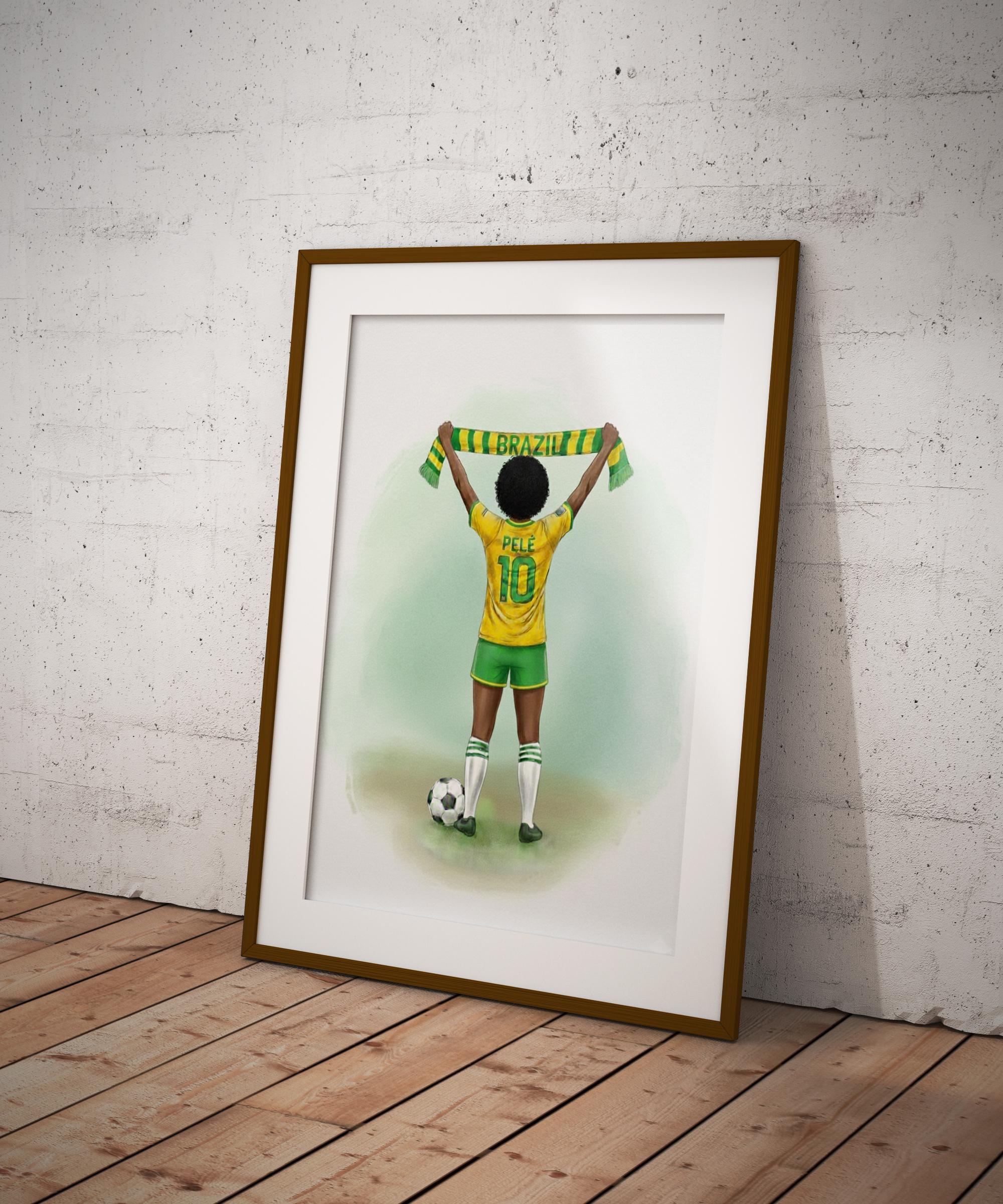 Football Personalised Football Print, Custom Footballer Print ...