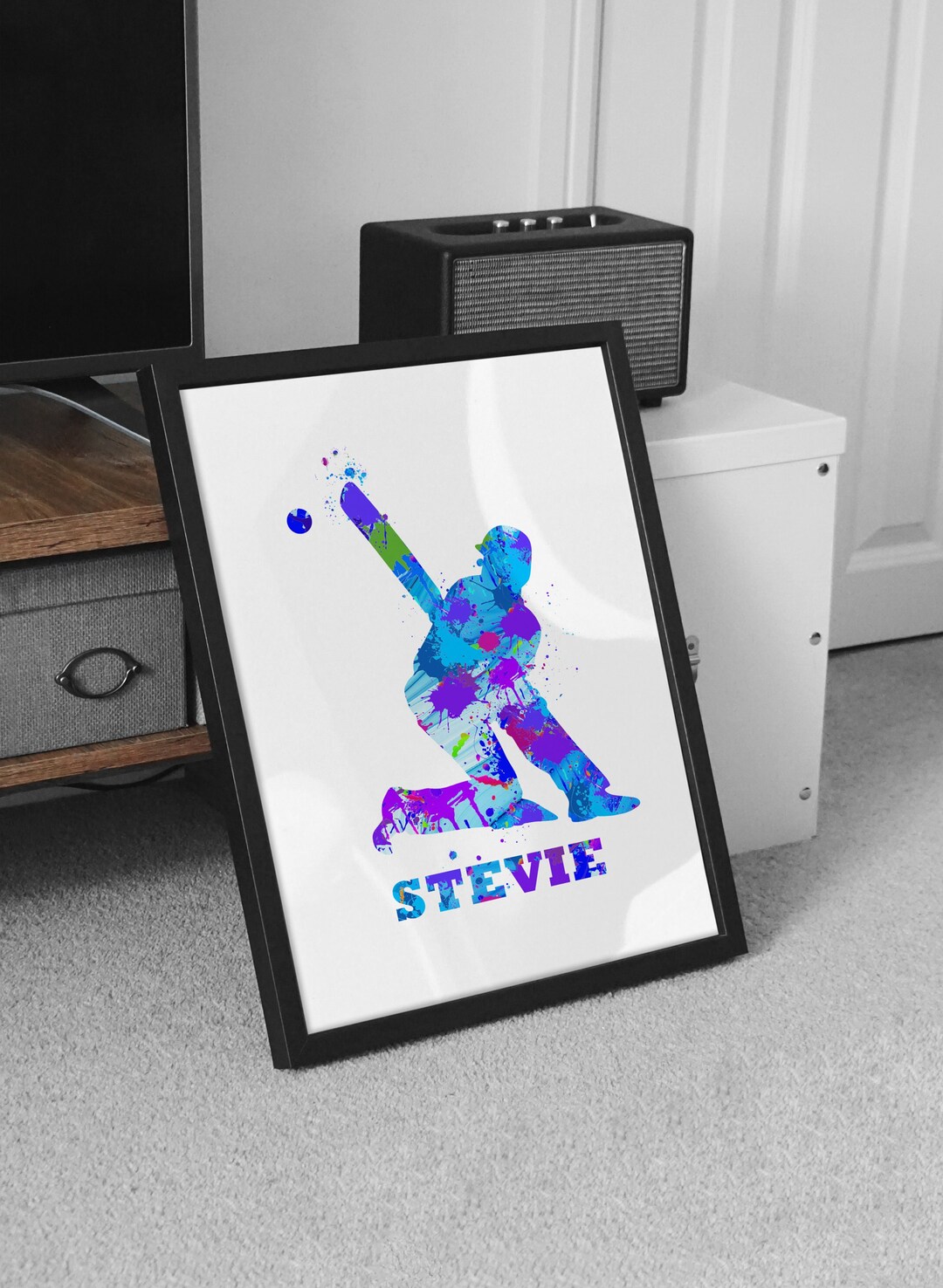 Personalised Cricket Print, Custom Cricket Print, Personalised Cricket ...