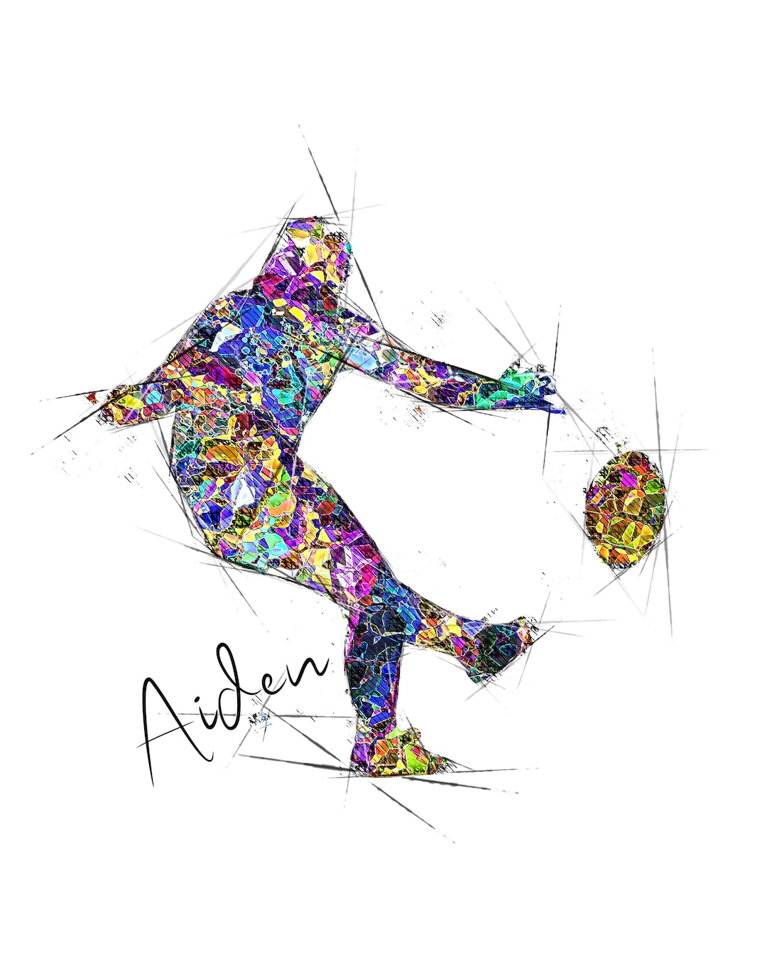 Personalised Rugby Player Print, Custom Rugby Print, Personalised Rugby ...