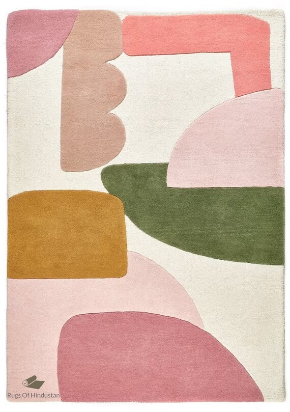 Pink Hand Tufted Wool Rugs