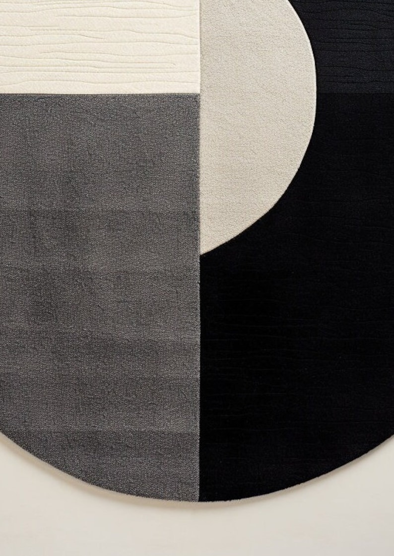 Yin Yang Capsule Shape Woolen Hand Tufted Area Rug Handmade - Etsy