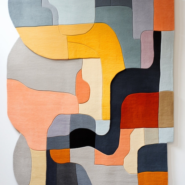 Modern Abstract Rug - Etsy