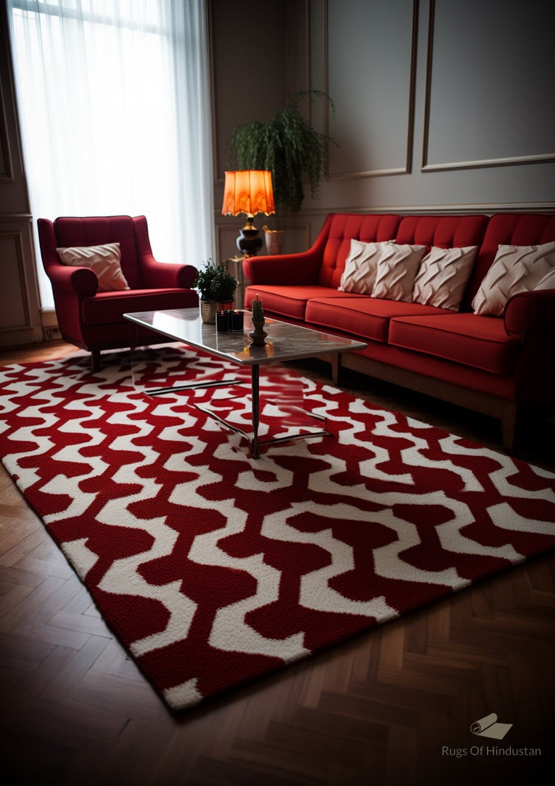 Modern Rectangle Shape Premium the Shining Inspired Woolen Hand Tufted ...