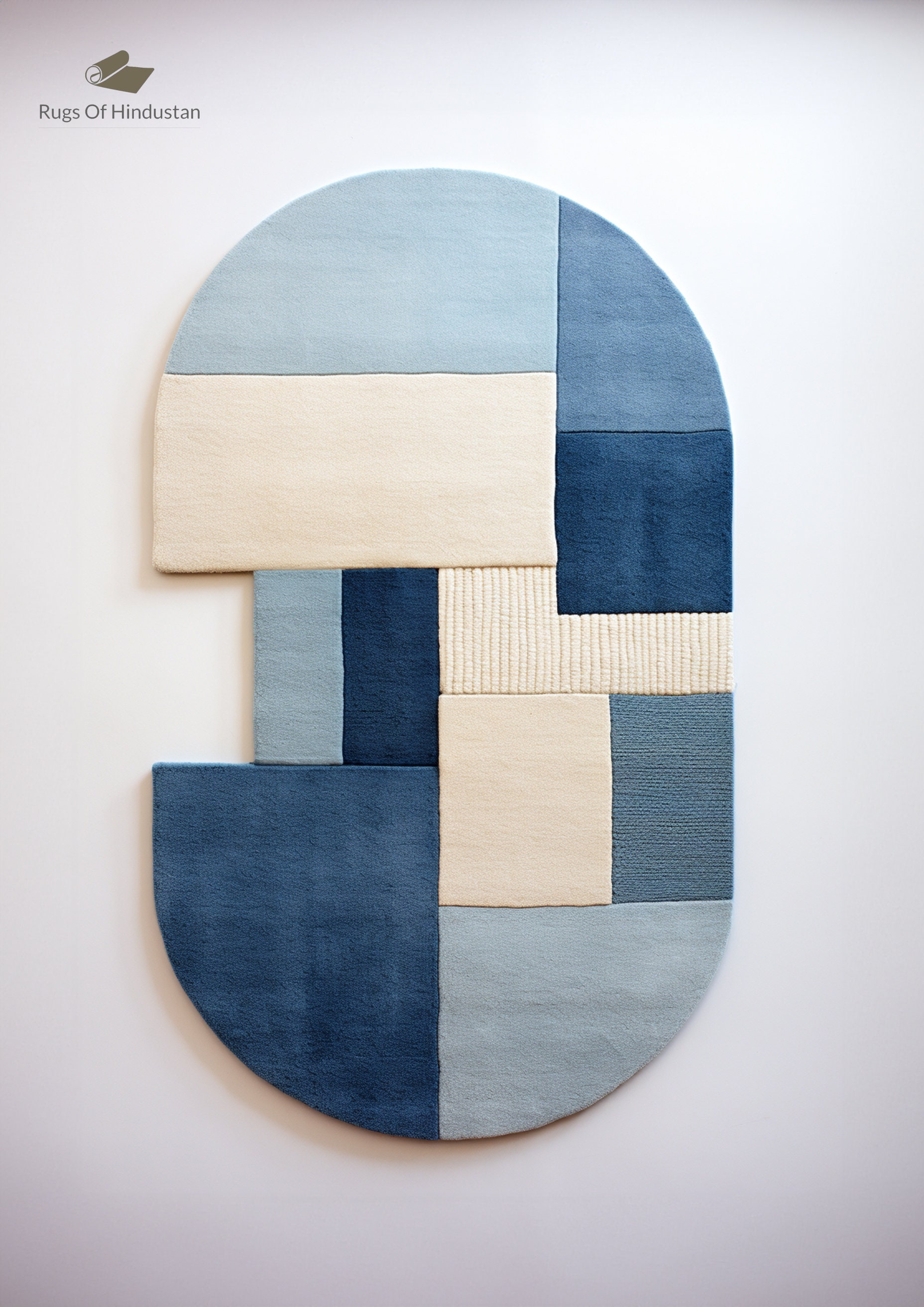 Irregular Shape Modern Abstract Soft Wool Handmade Hand Tufted Area Rug ...