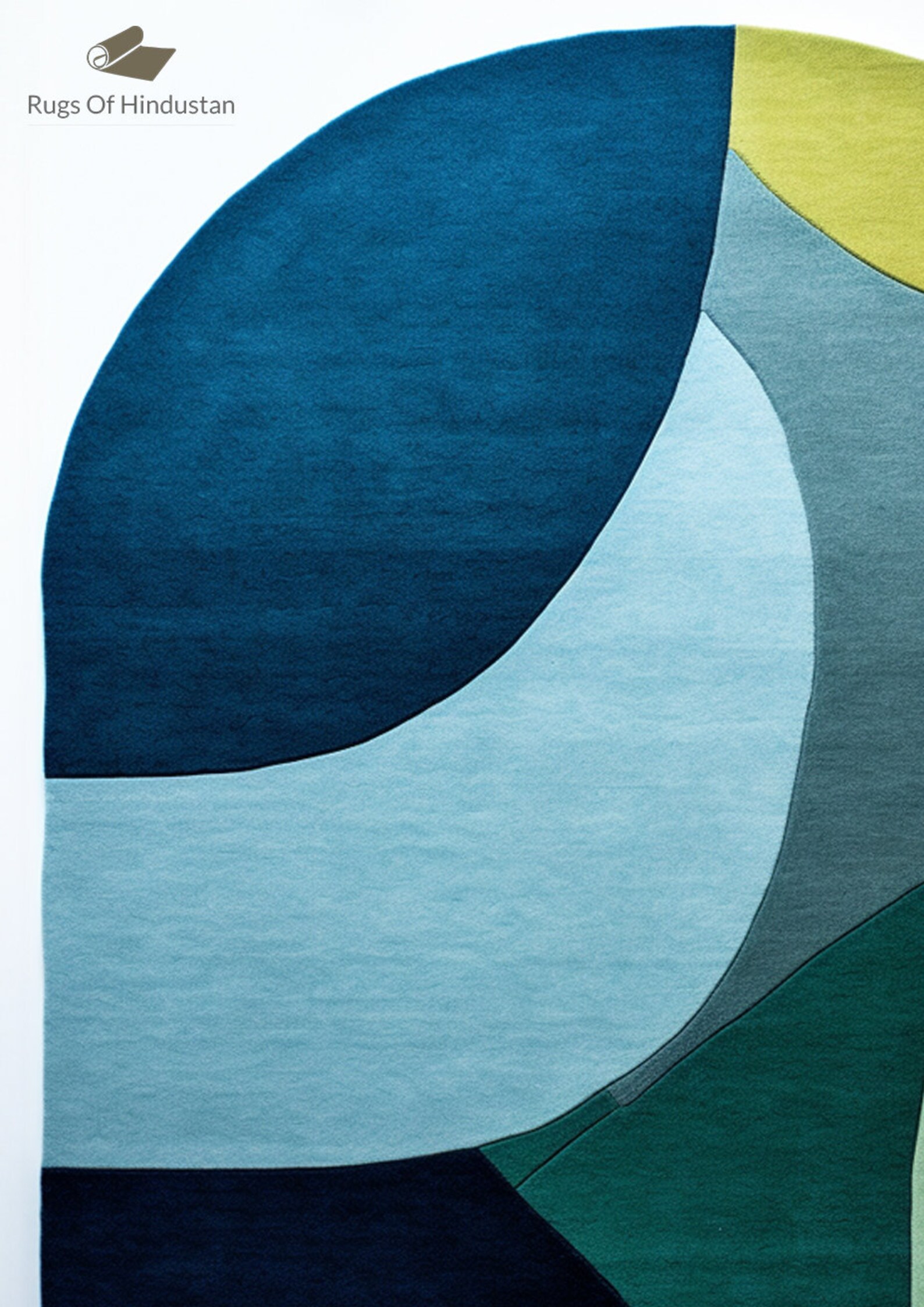 Modern Abstract Capsule Shape Soft Wool Handmade Hand Tufted Area Rug ...