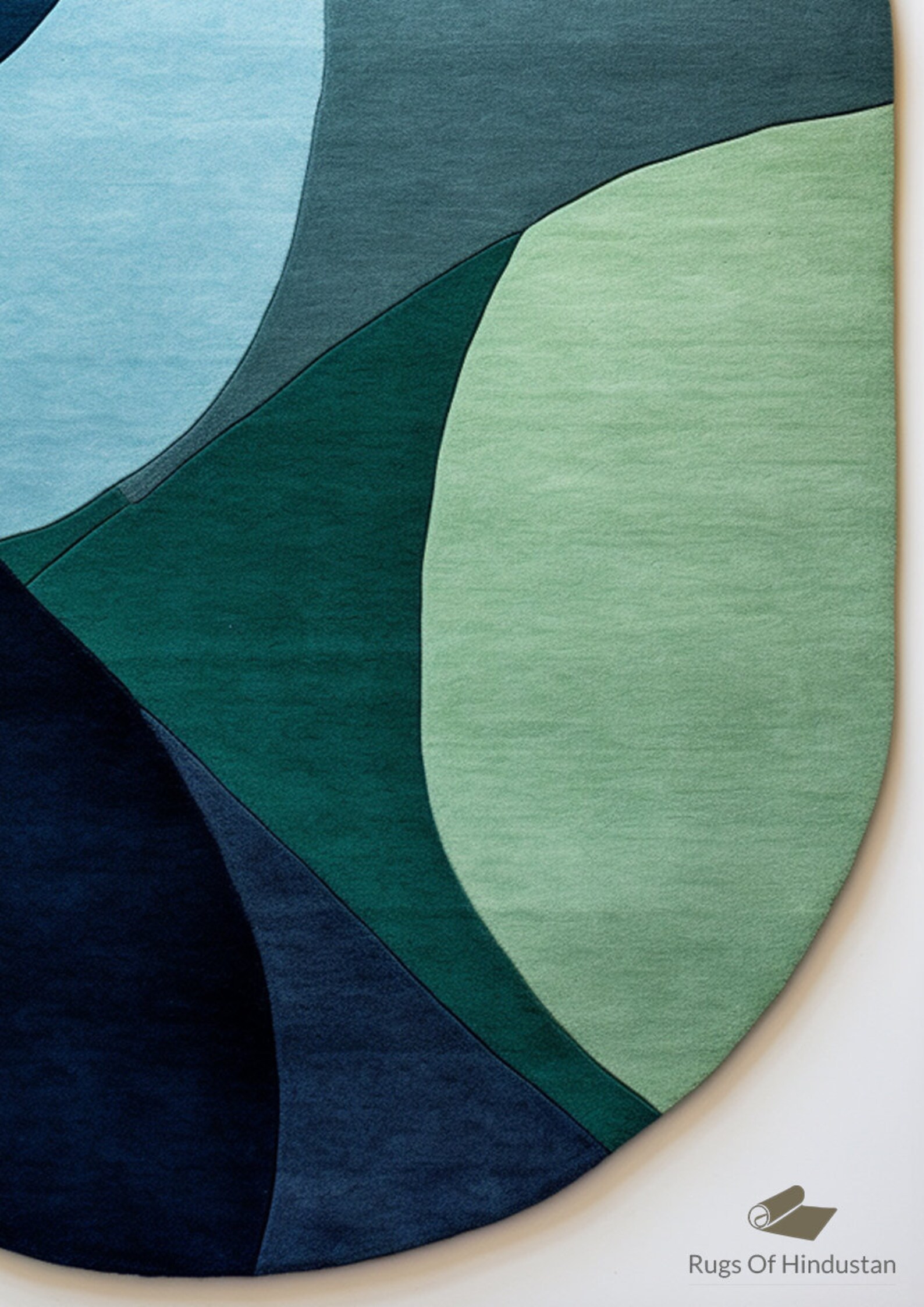 Modern Abstract Capsule Shape Soft Wool Handmade Hand Tufted Area Rug ...