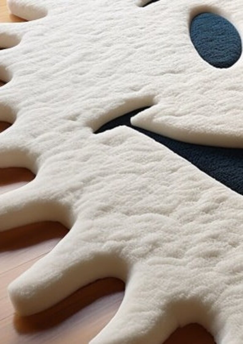 Irregular Round Smiling Star Design Hand Tufted Handmade Rug for ...