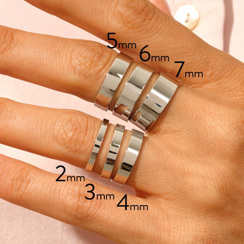 White Gold Band - Etsy