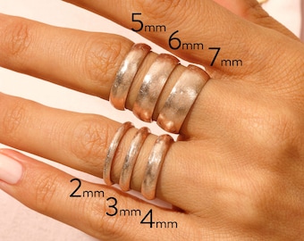 14k Solid Yellow Gold Domed Wedding Band DOME ICE-MATTE Classic Wedding ...