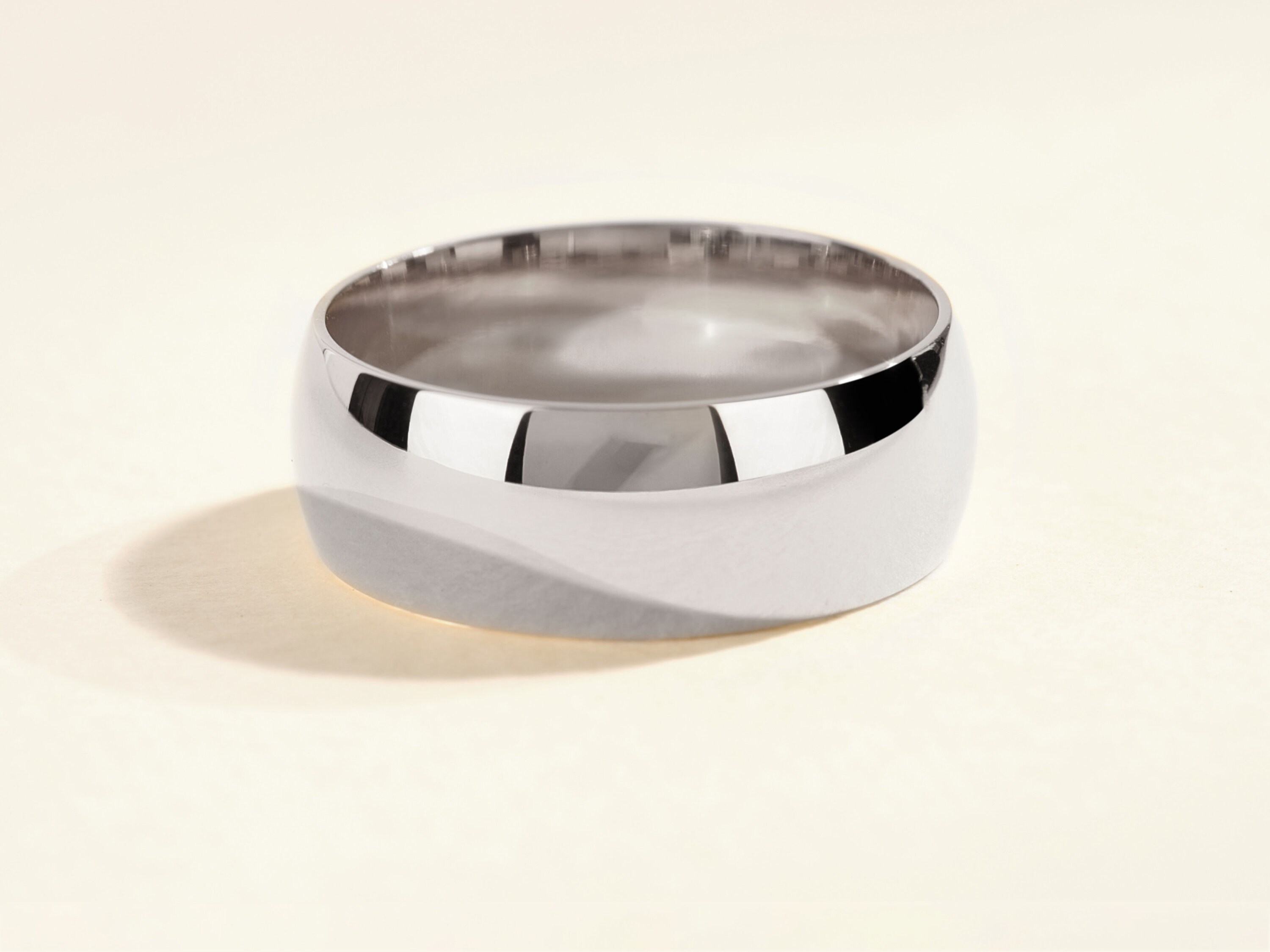 8mm Solid Gold Men's Wedding Band • Polished Dome Ring • 10k, 14k, 18k ...