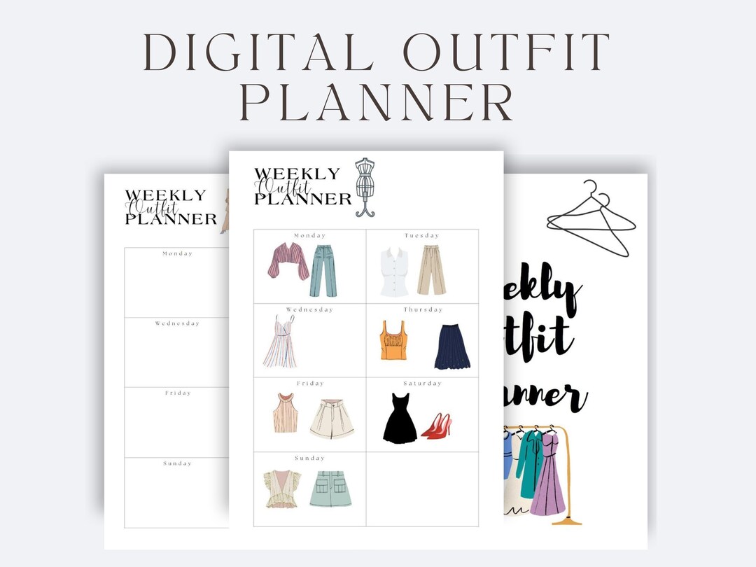 Outfit Planner, Capsule Wardrobe, Styling Planner, Wedding Outfit ...