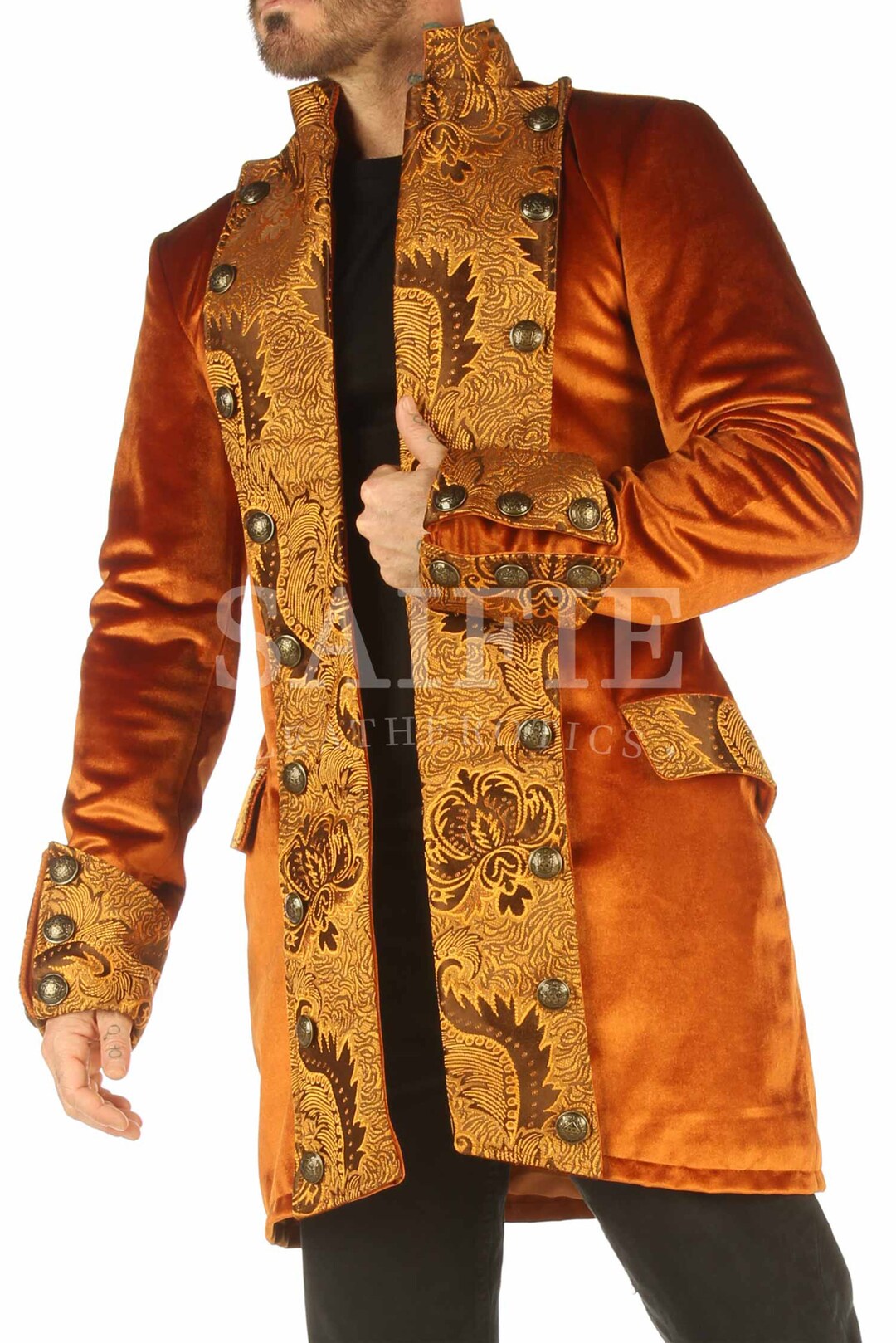French Military Inspired Velvet Jacket Regal Elegance Versailles Style ...