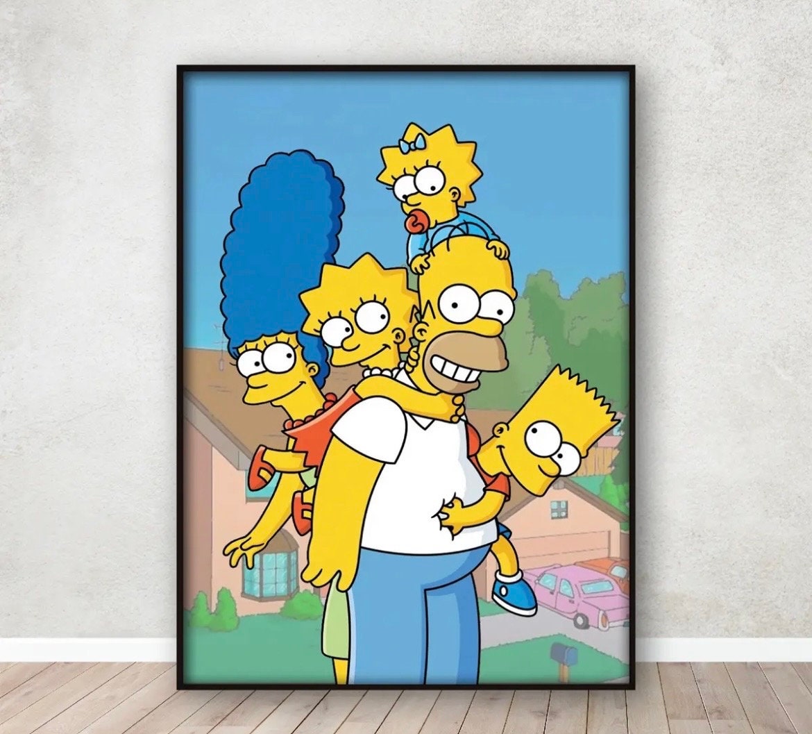 The Simpsons A4 Poster and Prints Art Prints Framed Wall - Etsy