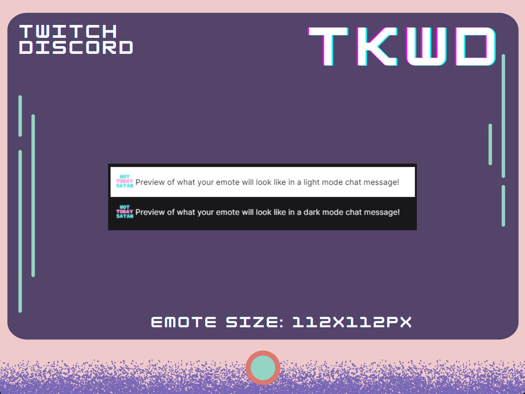 Not Today Satan - Twitch Discord Emote 112x112 Px - Etsy