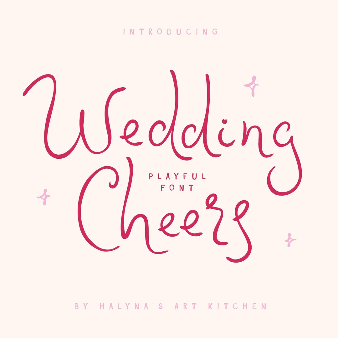Wedding Cheers Handwritten Whimsical Font for Romantic Wedding ...