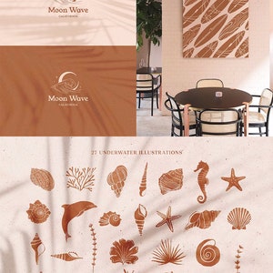 Retro Summer Clipart Bundle, Surfing Illustration, Coastal Cowgirl ...