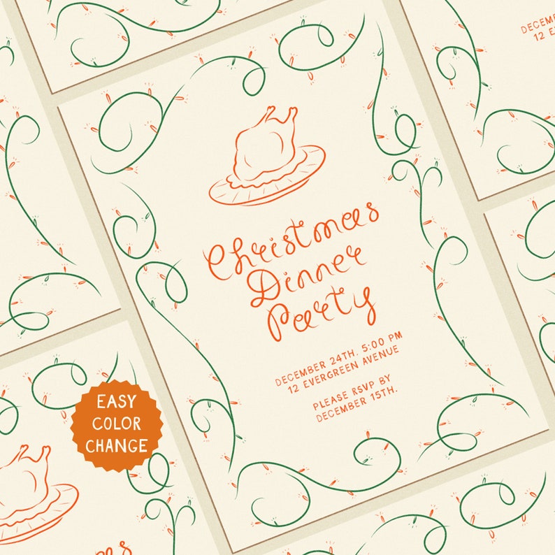 Hand Drawn SVG Frames Bundle for Whimsical Christmas Invitations ...