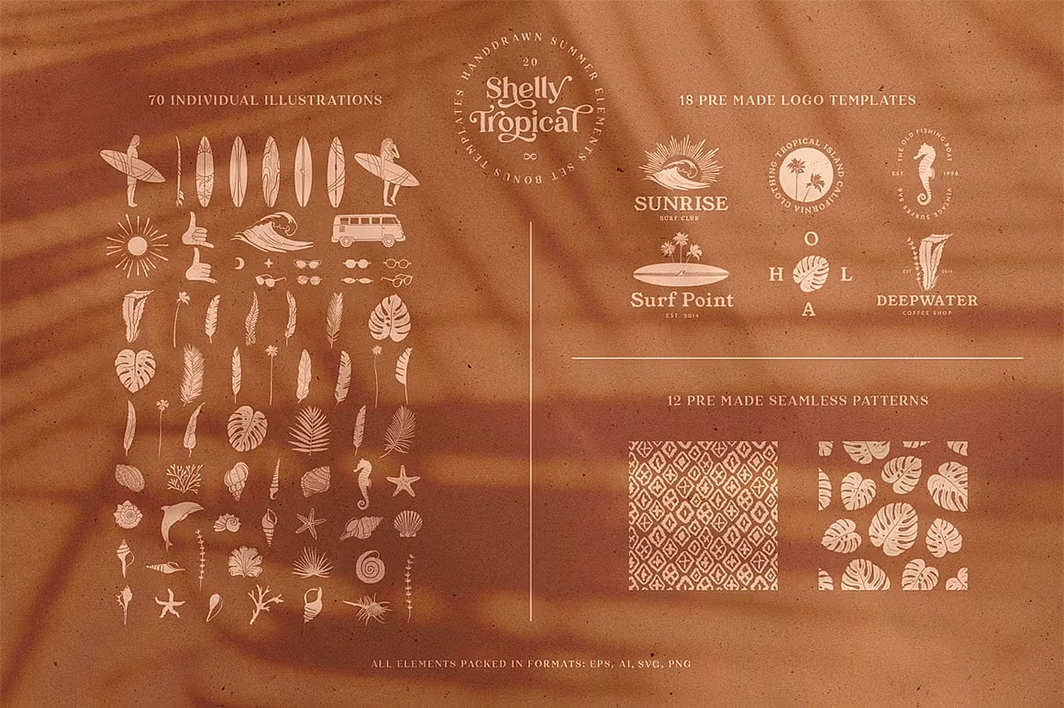 Retro Summer Clipart Bundle, Surfing Illustration, Coastal Cowgirl ...