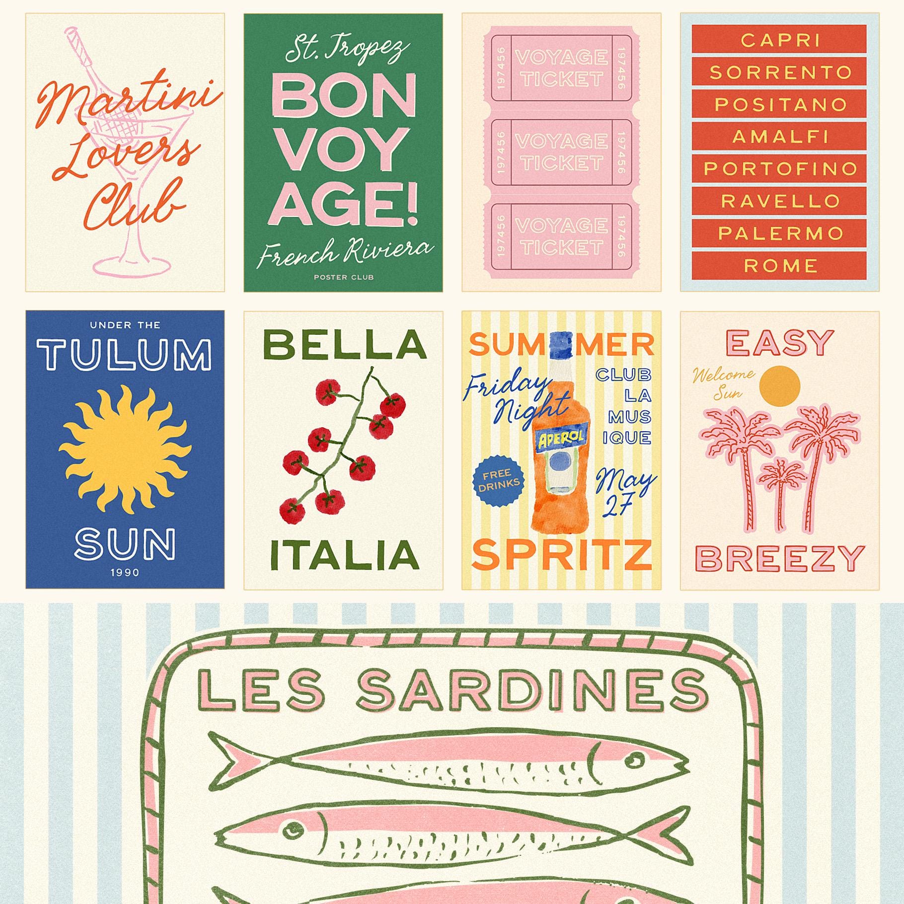 Handwritten Font Bundle for Posters, Quotes, Branding, Vintage Coastal ...