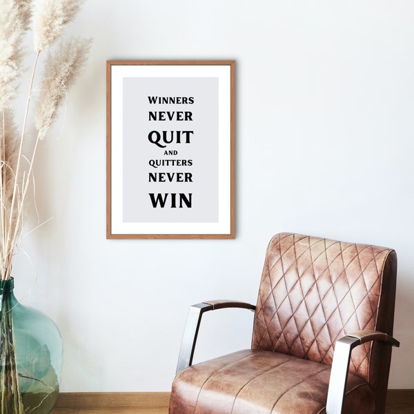 Winners Never Quit - Etsy