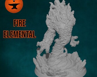 Small Fire Elemental 3D Printed Resin Miniature Tabletop Role Playing ...