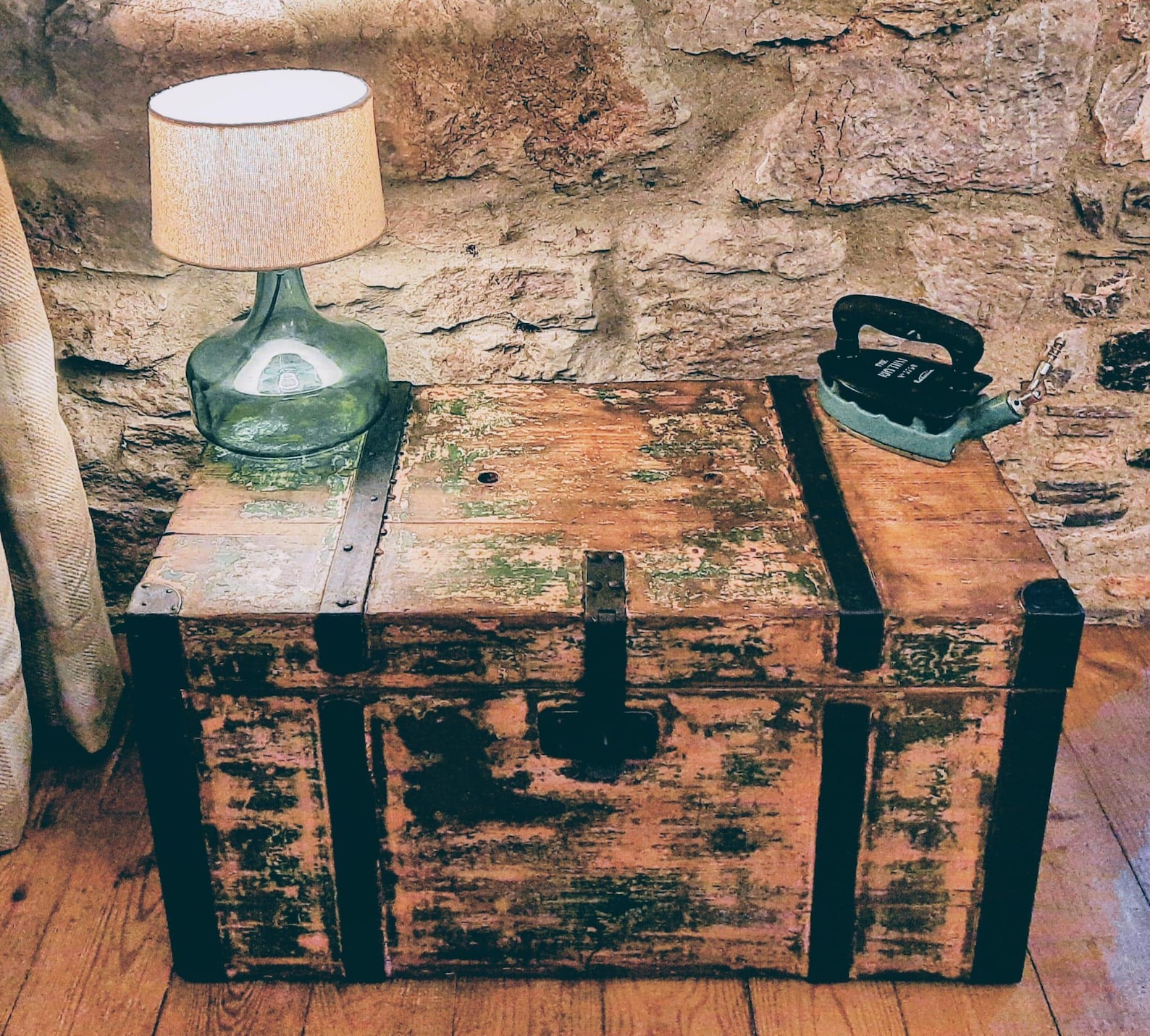 Antique Pitched Pine Distressed Chest - Etsy