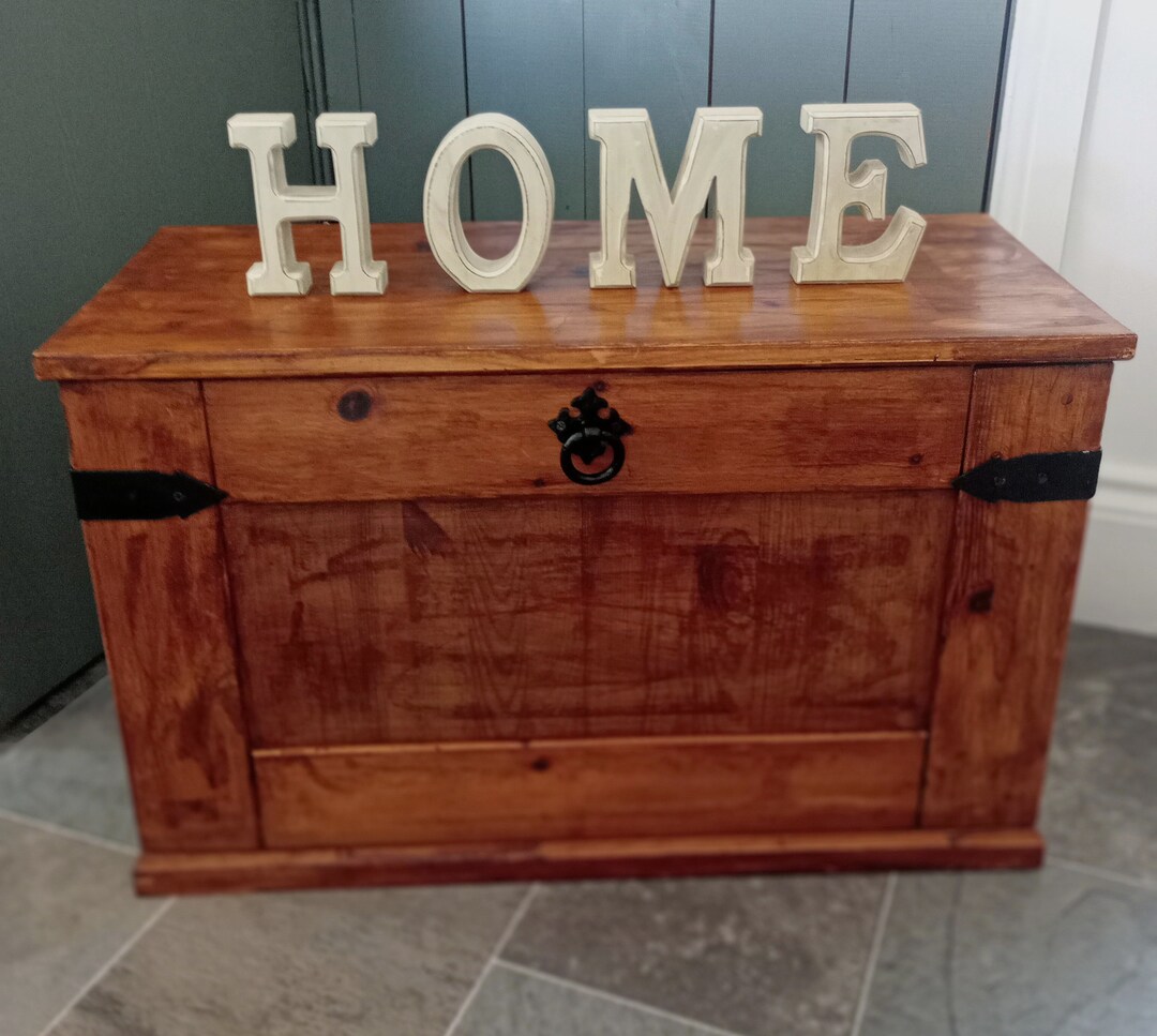 Rustic Storage Chest - Etsy