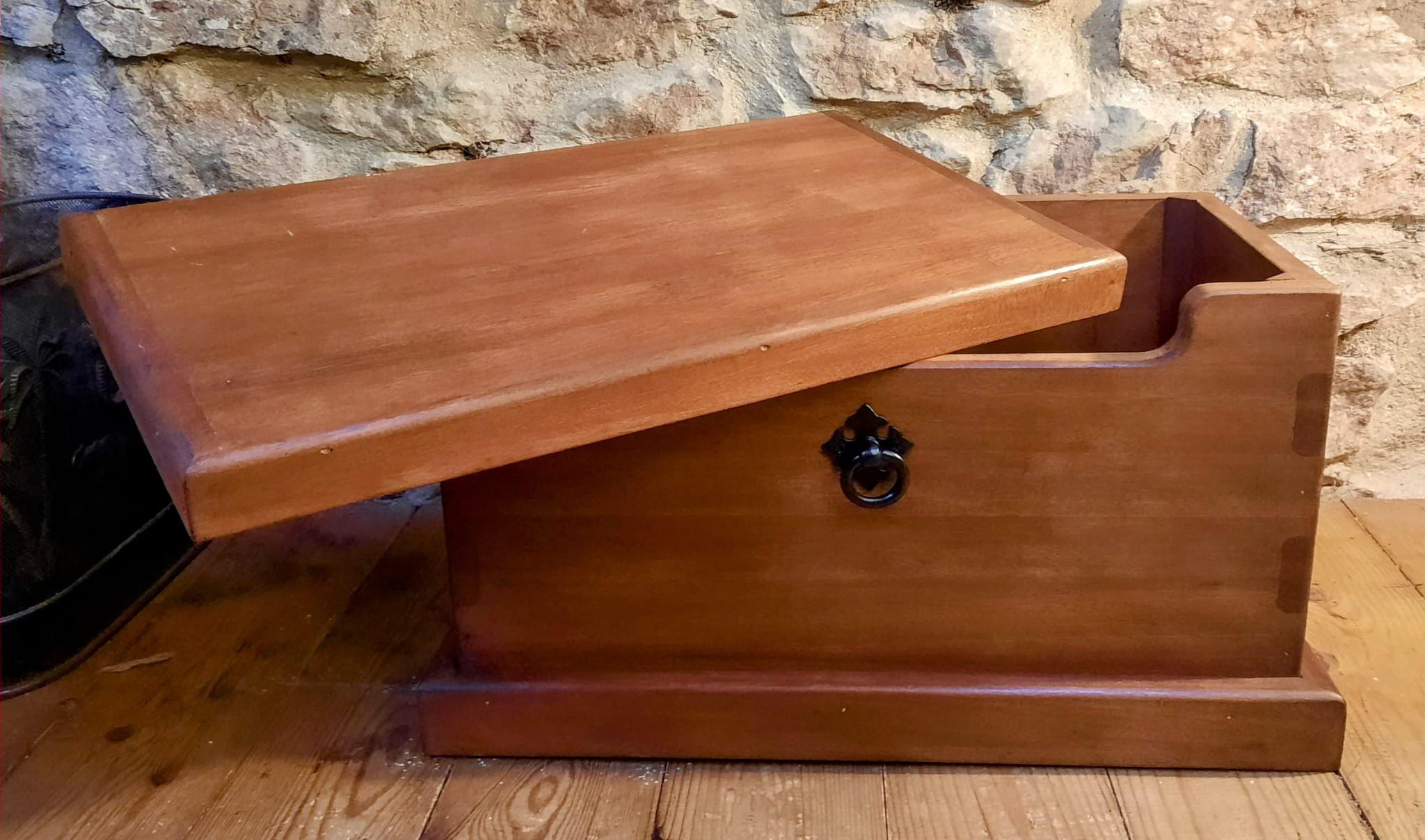 Vintage Teak Storage Box - Etsy
