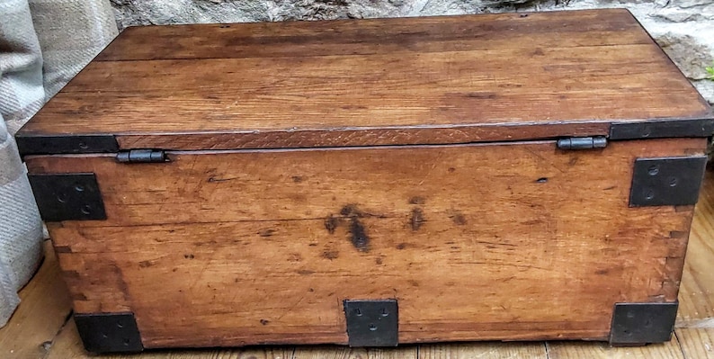 Antique Wooden Storage Box - Etsy