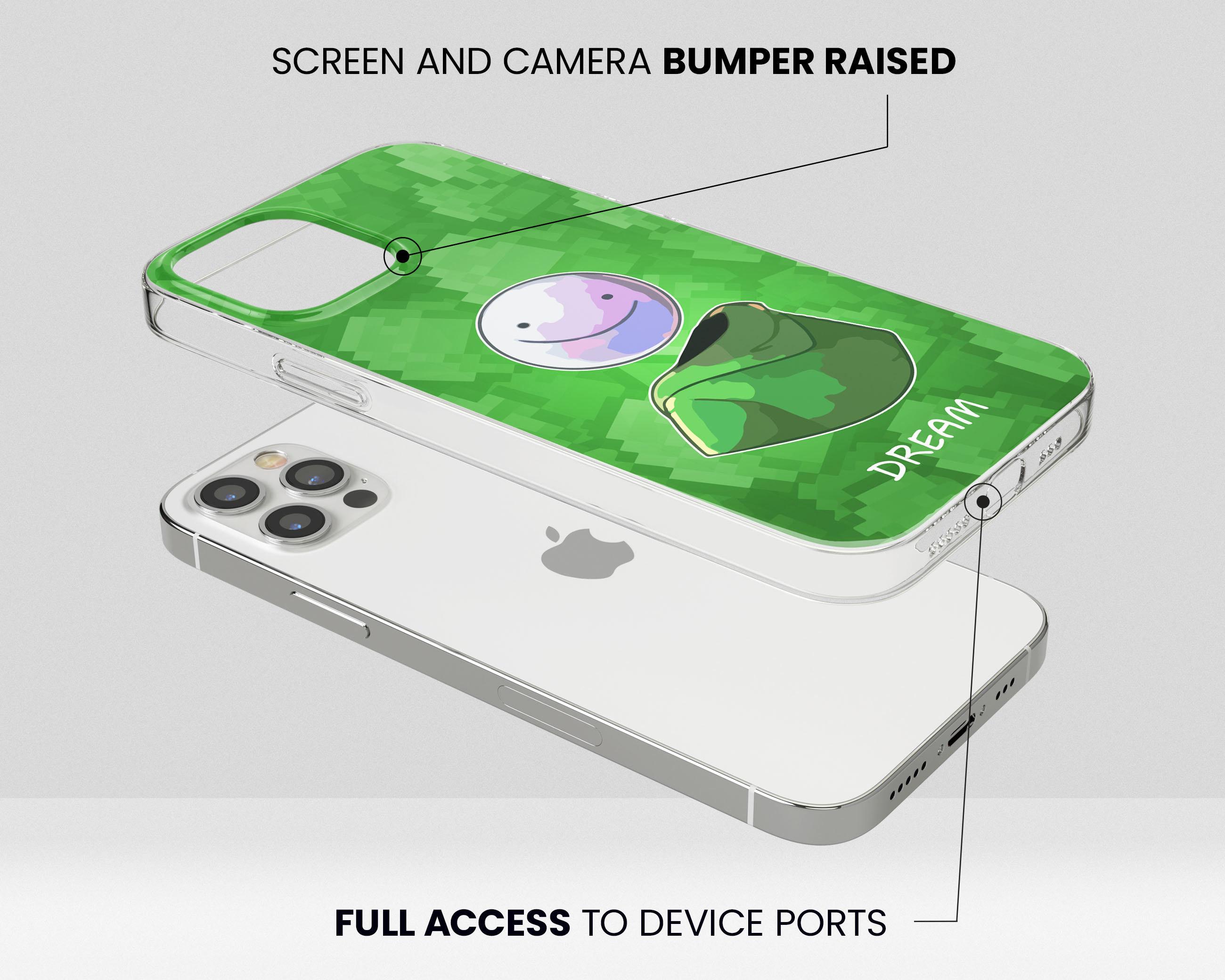 Dream SMP Phone Case Ranboo, Technoblade Cover for iPhone 15 14 13 12 ...