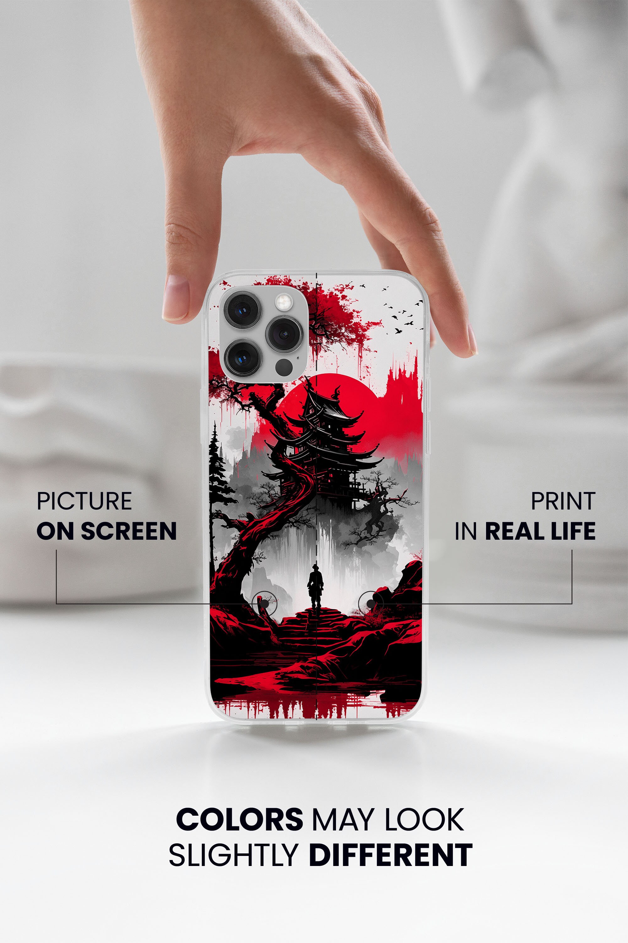 Japanese Phone Case Mysterious Samurai Cover for iPhone 15 14 13 12 11 ...