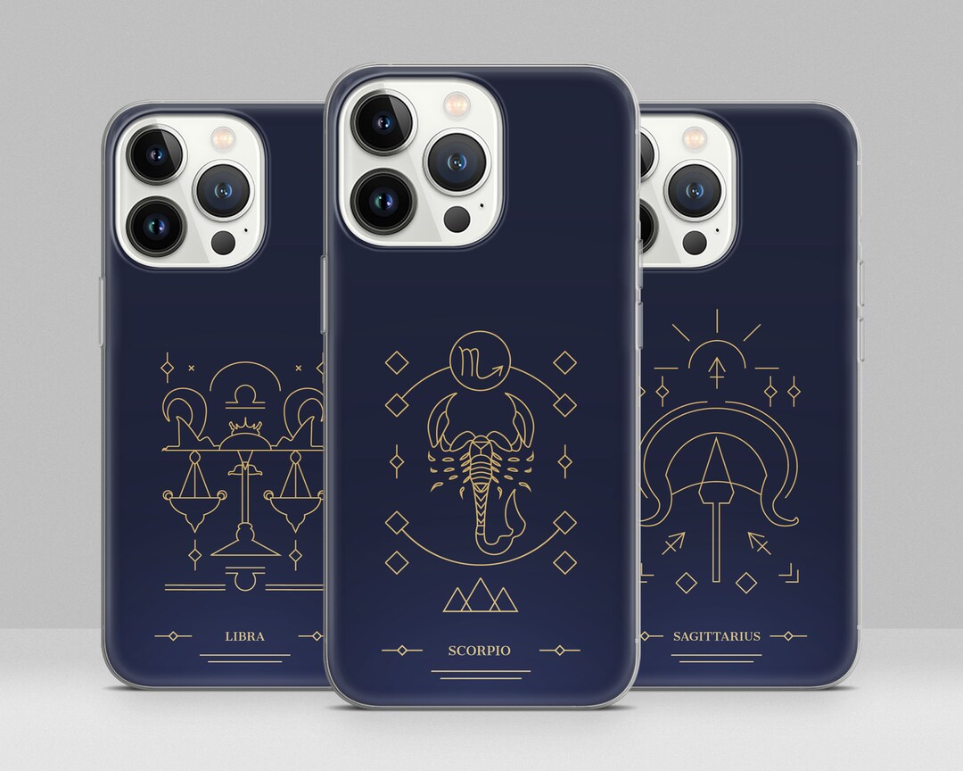 Zodiac Phone Case Libra Scorpio Sagittarius Cover for iPhone - Etsy ...