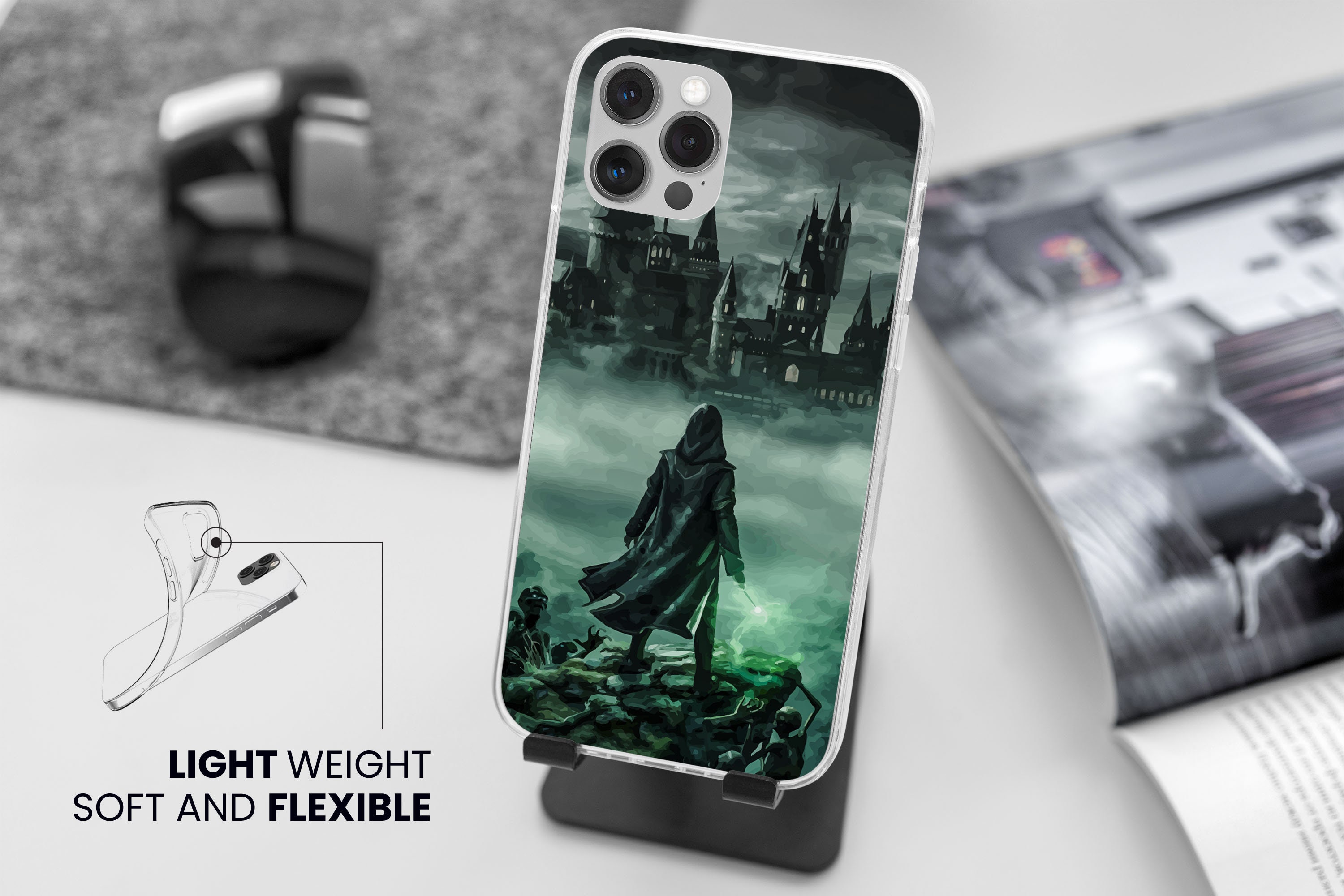 Hogwarts Phone Case Mysterious Cover for iPhone 15 14 13 12 11 Pro Max ...