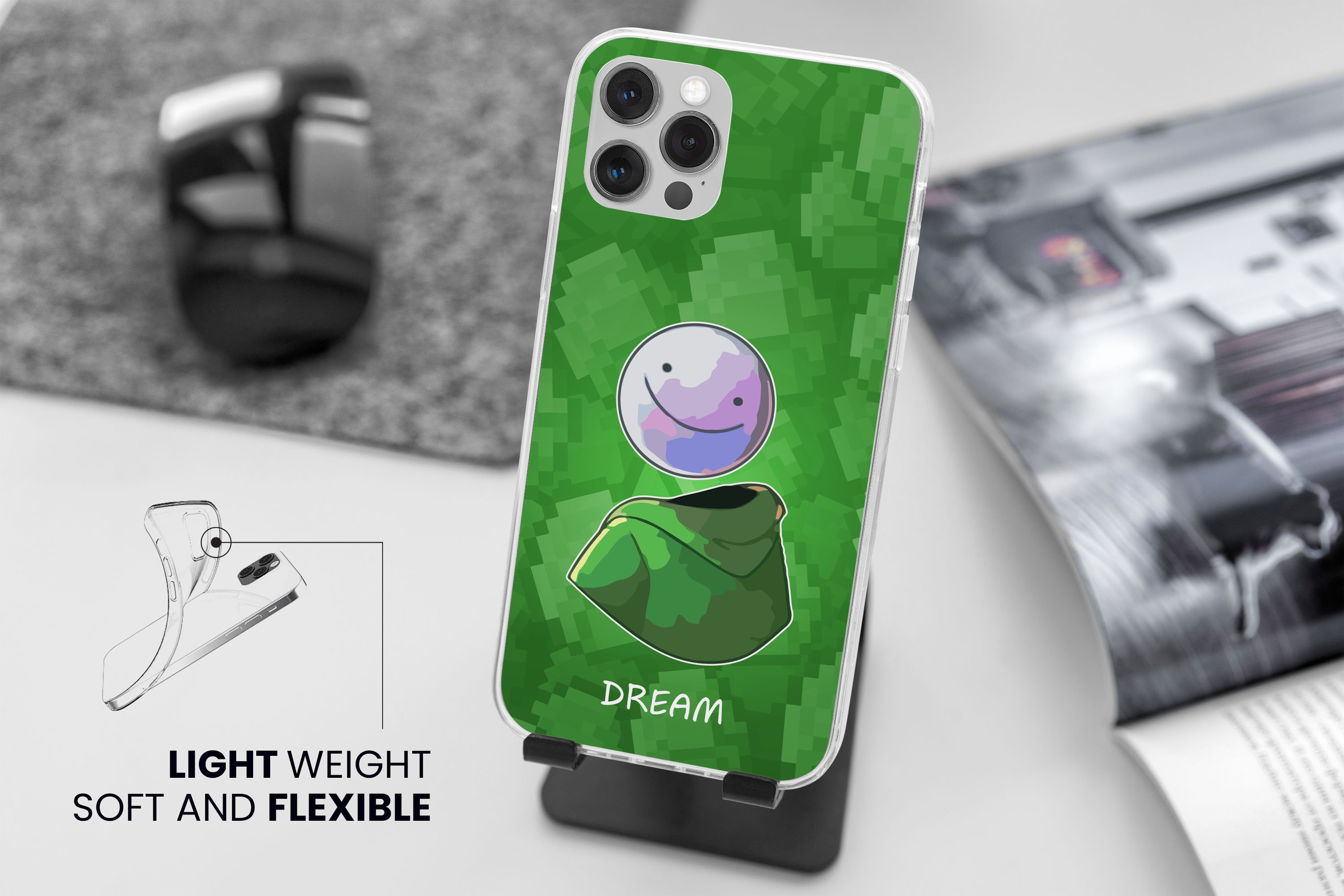 Dream SMP Phone Case Ranboo, Technoblade Cover for iPhone 15 14 13 12 ...