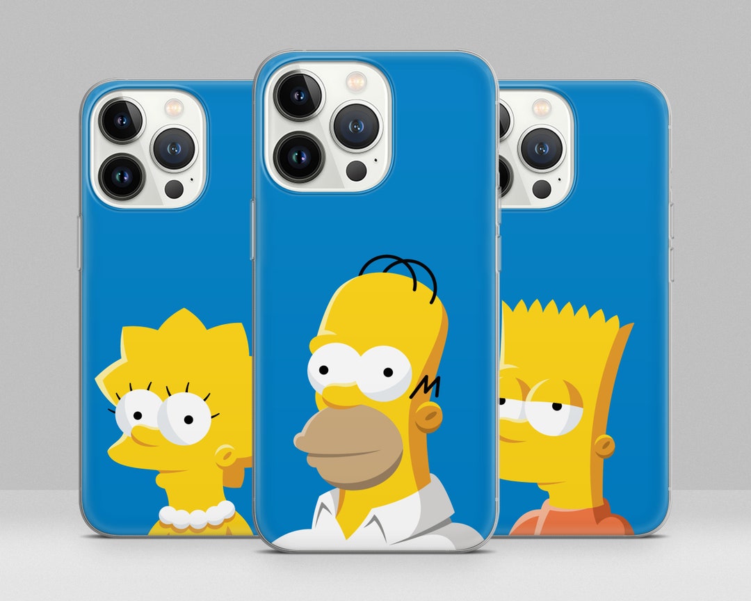 Simpsons Phone Case Bart Face Cover for iPhone 15 14 13 12 11 Pro Max ...
