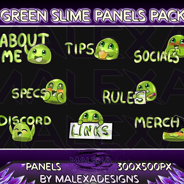 Slime Twitch Overlays - Etsy