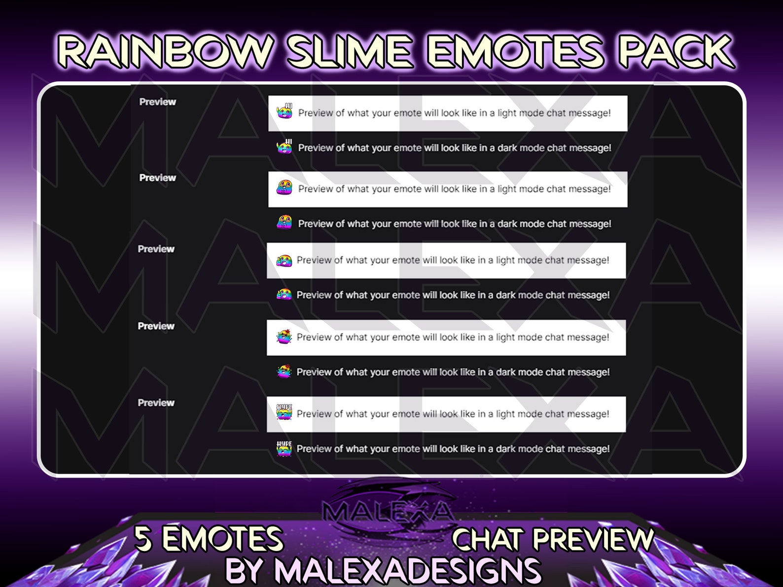 Rainbow Slime Emotes Pack, Rainbow Colors, Slime Emotes, Pride Slime ...