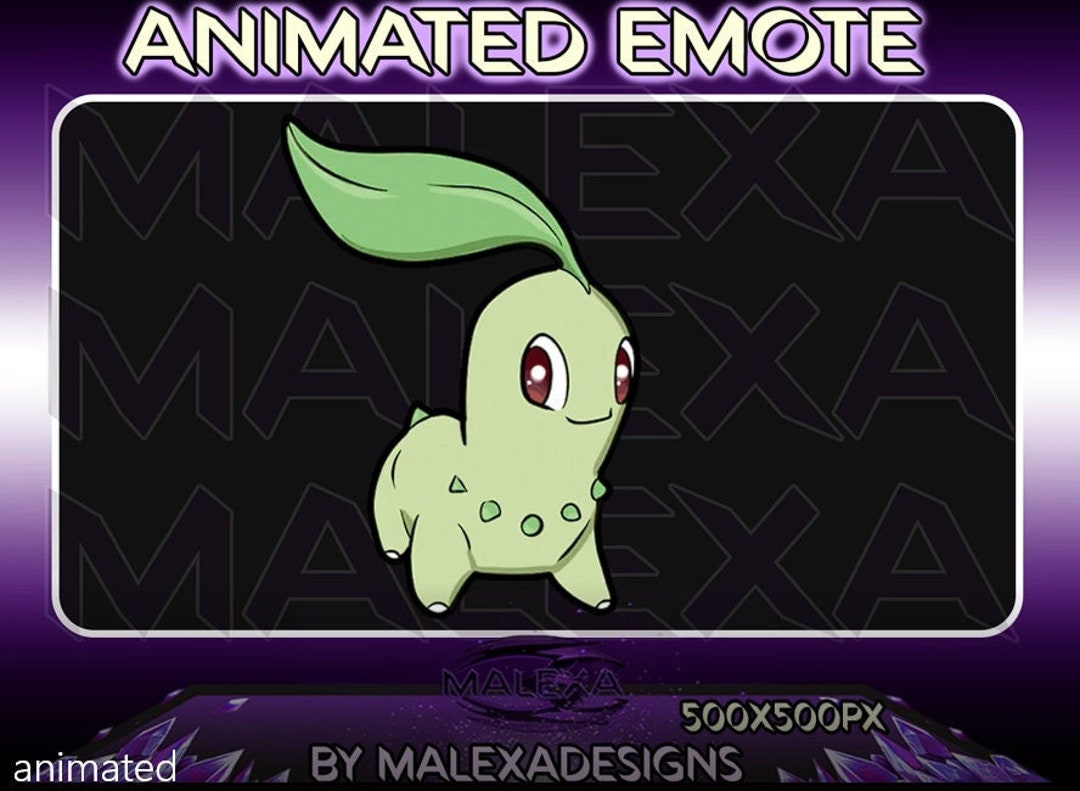 Animated Emote, Head Banging Emote, Kawaii Chikorita, Twitch Emote - Etsy