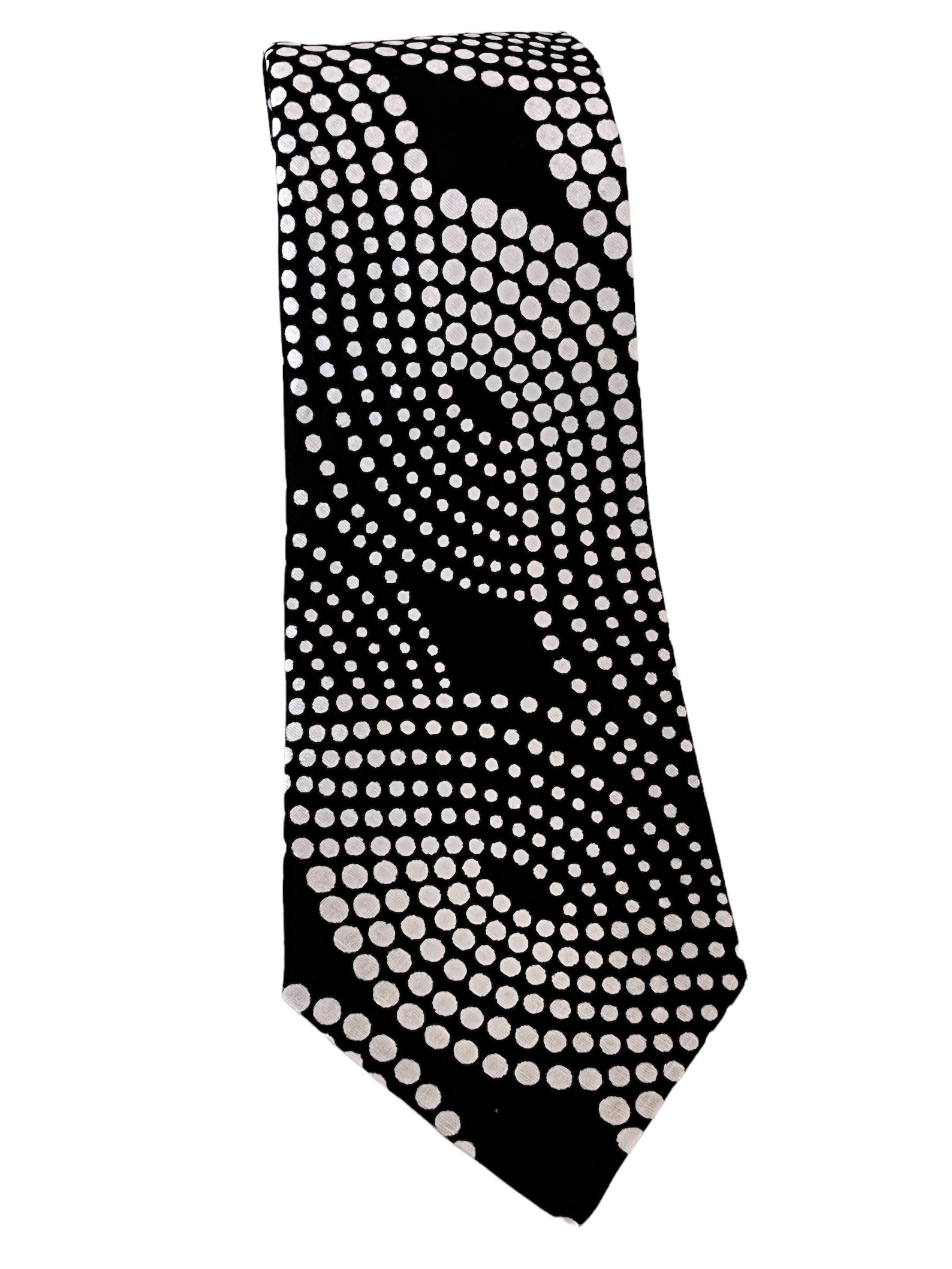 Black and White Polka Dots Necktie, African Pattern Necktie, Mens ...