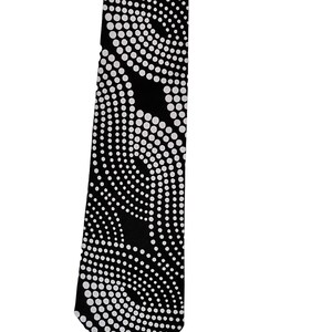 Black and White Polka Dots Necktie, African Pattern Necktie, Mens ...