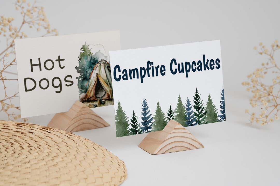 Camping Food Card, Camping Food Tent Template, Editable Food Tents ...