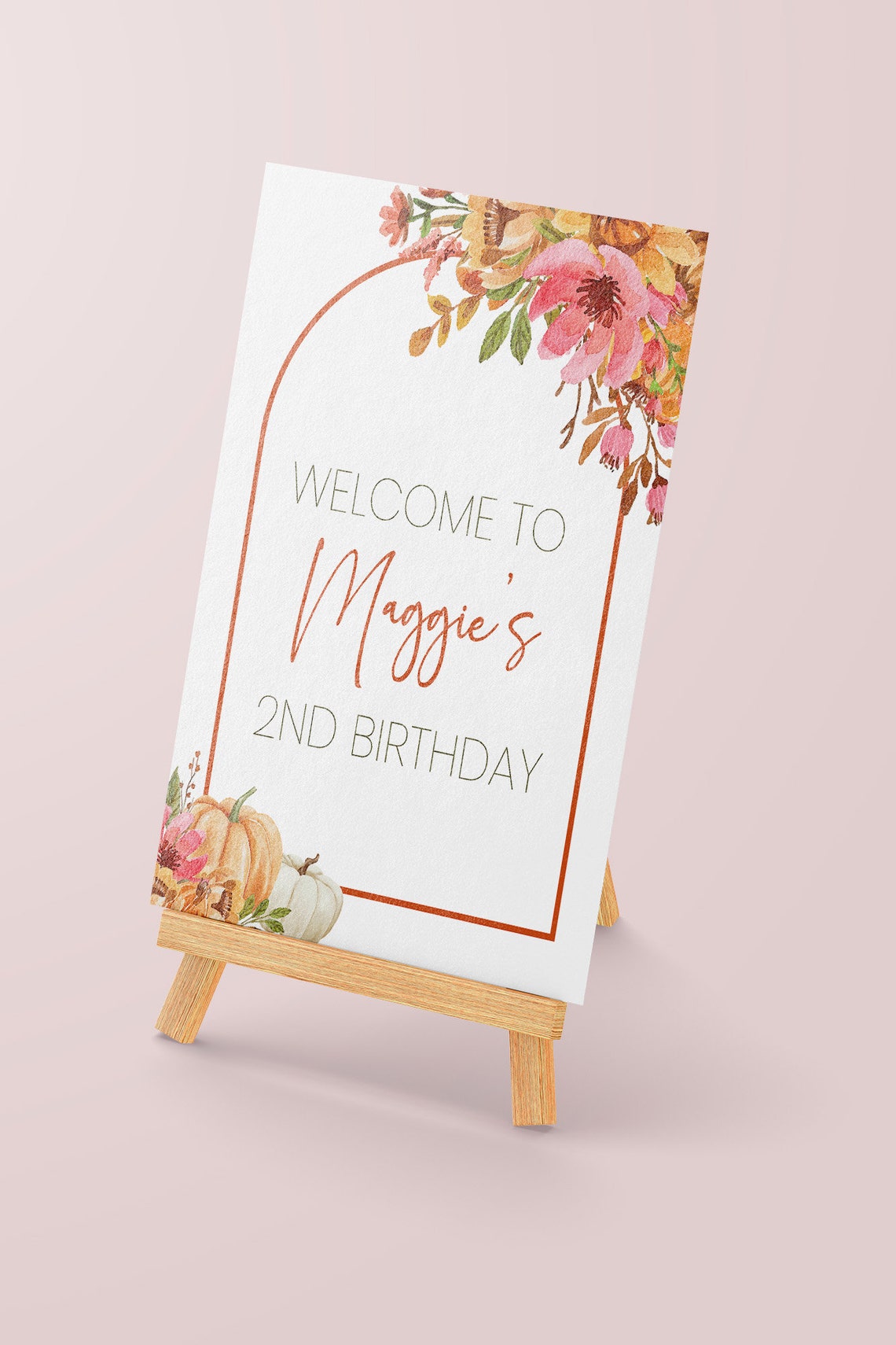 Fall Pumpkin Birthday Invite, Fall Foliage, Pumpkin Invitation, Fall ...